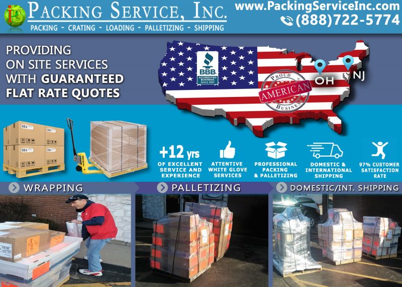 Professional Palletizing Services | Shrink Wrapping | Flat Rates